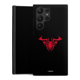 DeinDesign Galaxy S23 Ultra Handy Premium Case Smartphone Handyh&uuml;lle Schutzh&uuml;lle matt Spiderman Logo Marvel Premium Case