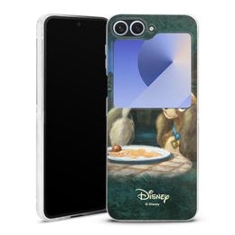 DeinDesign Galaxy Z Flip 6 Handy Hard Case Schutzh&uuml;lle transparent Smartphone Handy H&uuml;lle Official Licensed Product Lady And The Tramp Disney Hard Case
