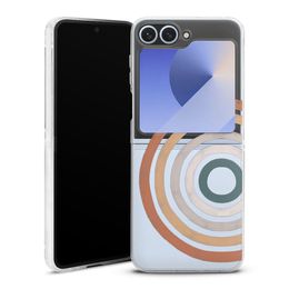 DeinDesign Galaxy Z Flip 6 Handy Hard Case Schutzh&uuml;lle transparent Smartphone Handy H&uuml;lle Circle Rainbow Water Colour Hard Case