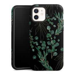 DeinDesign iPhone 12 Handy Panzer Handyh&uuml;lle robuste Outdoor H&uuml;lle Schutzh&uuml;lle matt Leaves Eukalyptus Nature Tough Case