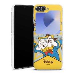 DeinDesign Galaxy Z Flip 6 Handy Hard Case Schutzh&uuml;lle transparent Smartphone Handy H&uuml;lle Disney Official Licensed Product Donald Duck Hard Case