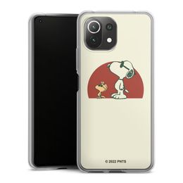 DeinDesign Xiaomi Mi 11 Lite 5G NE Handy Silikon H&uuml;lle Case transparent Handyh&uuml;lle Snoopy Official Licensed Product Kindheit Silikon Case