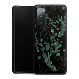 DeinDesign Galaxy S20 FE Handy Premium Silikon H&uuml;lle Handyh&uuml;lle schwarz Case Eukalyptus Leaves Nature Silikon Premium Case