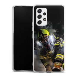 DeinDesign Galaxy A53 5G Handy Silikon H&uuml;lle Case transparent Handyh&uuml;lle Fire Fire Fighter Fire Fighters Silikon Case