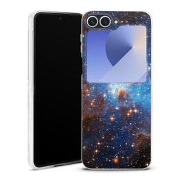 DeinDesign Galaxy Z Flip 6 Handy Hard Case Schutzh&uuml;lle transparent Smartphone Handy H&uuml;lle Weltall Galaxy Star Hard Case