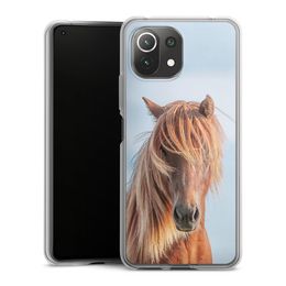 DeinDesign Xiaomi Mi 11 Lite 5G NE Handy Silikon H&uuml;lle Case transparent Handyh&uuml;lle Horse Animals Animal Look Silikon Case