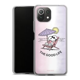 DeinDesign Xiaomi Mi 11 Lite 5G NE Handy Silikon H&uuml;lle Case transparent Handyh&uuml;lle Snoopy Official Licensed Product Peanuts Silikon Case