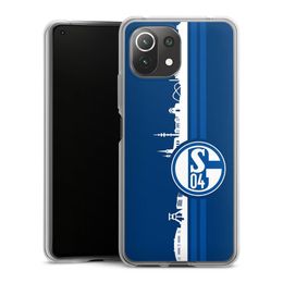DeinDesign Xiaomi Mi 11 Lite 5G NE Handy Silikon H&uuml;lle Case transparent Handyh&uuml;lle Official Licensed Product Fc Schalke 04 Skyline Silikon Case