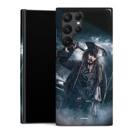 DeinDesign Galaxy S22 Ultra Handy Premium Case Smartphone Handyh&uuml;lle Schutzh&uuml;lle gl&auml;nzend Fluch Der Karibik Captain Jack Sparrow Official Licensed Product 