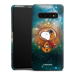 DeinDesign Galaxy S10 Handy Premium Case Smartphone Handyh&uuml;lle Schutzh&uuml;lle matt Official Licensed Product Snoopy Astronaut Premium Case