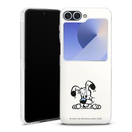 DeinDesign Galaxy Z Flip 6 Handy Hard Case Schutzh&uuml;lle transparent Smartphone Handy H&uuml;lle Official Licensed Product Comic Idefix Hard Case