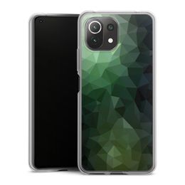 DeinDesign Xiaomi Mi 11 Lite 5G NE Handy Silikon H&uuml;lle Case transparent Handyh&uuml;lle Mosaic Geometric Tarnmuster Silikon Case