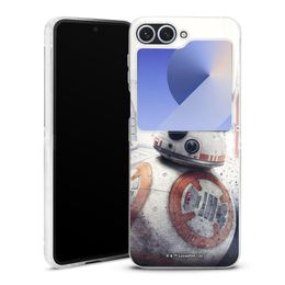 DeinDesign Galaxy Z Flip 6 Handy Hard Case Schutzh&uuml;lle transparent Smartphone Handy H&uuml;lle Star Wars Robot Merchandise Hard Case
