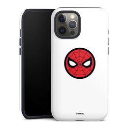 DeinDesign iPhone 12 Pro Max Handy Panzer Handyh&uuml;lle robuste Outdoor H&uuml;lle Schutzh&uuml;lle gl&auml;nzend Merchandise Marvel Spiderman Tough Case