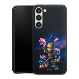 DeinDesign Galaxy S23+ Handy Premium Silikon H&uuml;lle Handyh&uuml;lle schwarz Case Baby Groot Marvel Guardians Of The Galaxy Silikon Premium Case