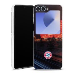 DeinDesign Galaxy Z Flip 6 Handy Hard Case Schutzh&uuml;lle transparent Smartphone Handy H&uuml;lle Fc Bayern M&uuml;nchen Stadium Fcb Hard Case