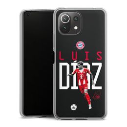 DeinDesign Xiaomi Mi 11 Lite 5G NE Handy Silikon H&uuml;lle Case transparent Handyh&uuml;lle Official Licensed Product Fc Bayern M&uuml;nchen Luis Diaz Silikon Case