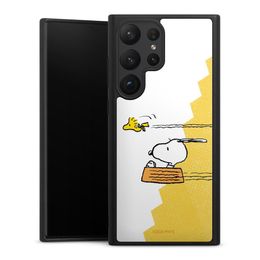 DeinDesign Galaxy S23 Ultra Handy Gallery Case Handyh&uuml;lle 9H Geh&auml;rtetes Glas R&uuml;ckseite H&uuml;lle Snoopy Peanuts Children Gallery Case