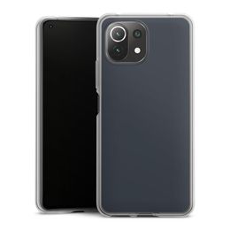 DeinDesign Xiaomi Mi 11 Lite 5G NE Handy Silikon H&uuml;lle Case transparent Handyh&uuml;lle Anthracite Unicoloured Grey Silikon Case