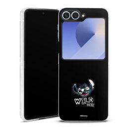 DeinDesign Galaxy Z Flip 6 Handy Hard Case Schutzh&uuml;lle transparent Smartphone Handy H&uuml;lle Lilo & Stitch Official Licensed Product Disney Hard Case