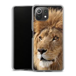 DeinDesign Xiaomi Mi 11 Lite 5G NE Handy Silikon H&uuml;lle Case transparent Handyh&uuml;lle Jungle Lion Photography Silikon Case