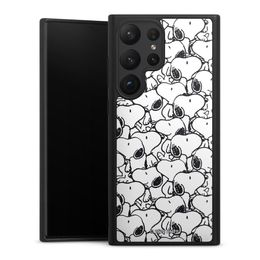 DeinDesign Galaxy S23 Ultra Handy Gallery Case Handyh&uuml;lle 9H Geh&auml;rtetes Glas R&uuml;ckseite H&uuml;lle Peanuts Snoopy Muster Gallery Case