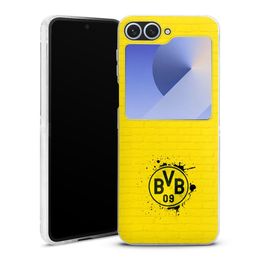 DeinDesign Galaxy Z Flip 7 FE Handy Hard Case Schutzh&uuml;lle transparent Smartphone Handy H&uuml;lle Borussia Dortmund Official Licensed Product Bvb Hard Case