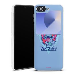 DeinDesign Galaxy Z Flip 6 Handy Hard Case Schutzh&uuml;lle transparent Smartphone Handy H&uuml;lle Disney Sayings Lilo & Stitch Hard Case