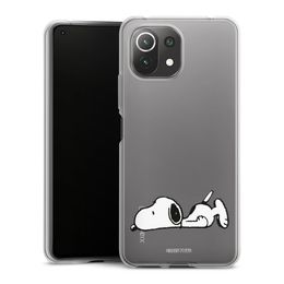 DeinDesign Xiaomi Mi 11 Lite 5G NE Handy Silikon H&uuml;lle Case transparent Handyh&uuml;lle Peanuts Snoopy Official Licensed Product Silikon Case