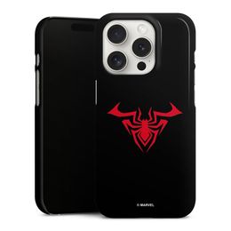 DeinDesign iPhone 15 Pro Handy Premium Case Smartphone Handyh&uuml;lle Schutzh&uuml;lle gl&auml;nzend Spiderman Logo Marvel Premium Case