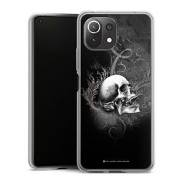 DeinDesign Xiaomi Mi 11 Lite 5G NE Handy Silikon H&uuml;lle Case transparent Handyh&uuml;lle Gothic Skulls Skull Silikon Case