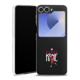 DeinDesign Galaxy Z Flip 6 Handy Hard Case Schutzh&uuml;lle transparent Smartphone Handy H&uuml;lle Harry Kane Official Licensed Product Fc Bayern M&uuml;nchen Hard Case