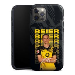 DeinDesign iPhone 12 Pro Max Handy Panzer Handyh&uuml;lle robuste Outdoor H&uuml;lle Schutzh&uuml;lle gl&auml;nzend Borussia Dortmund Maximilian Beier Bvb Tough Case