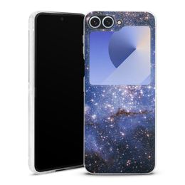 DeinDesign Galaxy Z Flip 6 Handy Hard Case Schutzh&uuml;lle transparent Smartphone Handy H&uuml;lle Weltall Galaxy Weltraum Hard Case