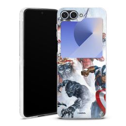 DeinDesign Galaxy Z Flip 6 Handy Hard Case Schutzh&uuml;lle transparent Smartphone Handy H&uuml;lle Marvel Avengers Official Licensed Product Hard Case