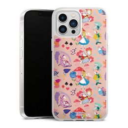 DeinDesign iPhone 13 Pro Max Handy Silikon H&uuml;lle Case transparent Handyh&uuml;lle Alice In Wonderland Muster Disney Silikon Case