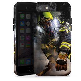 DeinDesign iPhone SE (2022) Handy Panzer Handyh&uuml;lle robuste Outdoor H&uuml;lle Schutzh&uuml;lle matt Fire Fighter Fire Fighters Fire Tough Case