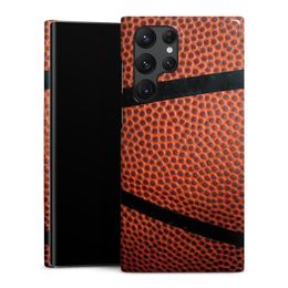 DeinDesign Galaxy S22 Ultra Handy Premium Case Smartphone Handyh&uuml;lle Schutzh&uuml;lle gl&auml;nzend Ball Sports Basketball Premium Case