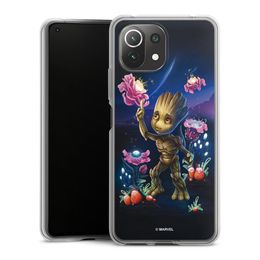 DeinDesign Xiaomi Mi 11 Lite 5G NE Handy Silikon H&uuml;lle Case transparent Handyh&uuml;lle Baby Groot Marvel Guardians Of The Galaxy Silikon Case