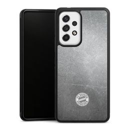 DeinDesign Galaxy A53 5G Handy Gallery Case Handyh&uuml;lle 9H Geh&auml;rtetes Glas R&uuml;ckseite H&uuml;lle Fc Bayern M&uuml;nchen Fcb Concrete Gallery Case