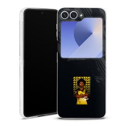 DeinDesign Galaxy Z Flip 6 Handy Hard Case Schutzh&uuml;lle transparent Smartphone Handy H&uuml;lle Karim Adeyemi Borussia Dortmund Bvb Hard Case