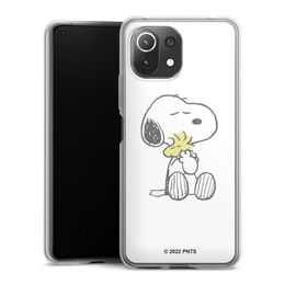DeinDesign Xiaomi Mi 11 Lite 5G NE Handy Silikon H&uuml;lle Case transparent Handyh&uuml;lle Snoopy Peanuts Love Silikon Case