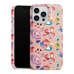 DeinDesign iPhone 13 Pro Handy Premium Case Smartphone Handyh&uuml;lle Schutzh&uuml;lle gl&auml;nzend Alice In Wonderland Muster Disney Premium Case