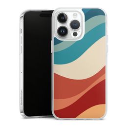 DeinDesign iPhone 14 Pro Max Handy Silikon H&uuml;lle Case transparent Handyh&uuml;lle Ombre Wave Colour Silikon Case
