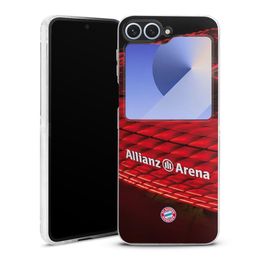 DeinDesign Galaxy Z Flip 6 Handy Hard Case Schutzh&uuml;lle transparent Smartphone Handy H&uuml;lle Fcb Stadium Fc Bayern M&uuml;nchen Hard Case