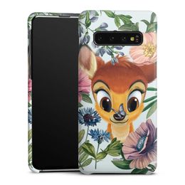 DeinDesign Galaxy S10 Handy Premium Case Smartphone Handyh&uuml;lle Schutzh&uuml;lle matt Disney Bambi Flowers Premium Case