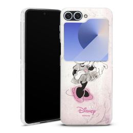 DeinDesign Galaxy Z Flip 6 Handy Hard Case Schutzh&uuml;lle transparent Smartphone Handy H&uuml;lle Minnie Mouse Vintage Disney Hard Case