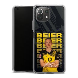 DeinDesign Xiaomi Mi 11 Lite 5G NE Handy Silikon H&uuml;lle Case transparent Handyh&uuml;lle Borussia Dortmund Bvb Maximilian Beier Silikon Case