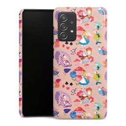 DeinDesign Galaxy A52s 5G Handy Premium Case Smartphone Handyh&uuml;lle Schutzh&uuml;lle gl&auml;nzend Alice In Wonderland Muster Disney Premium Case