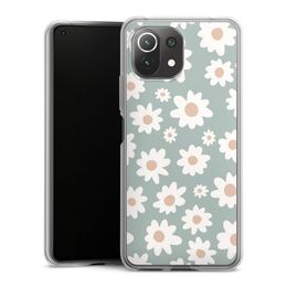 DeinDesign Xiaomi Mi 11 Lite 5G NE Handy Silikon H&uuml;lle Case transparent Handyh&uuml;lle Daisy Muster Flowers Silikon Case